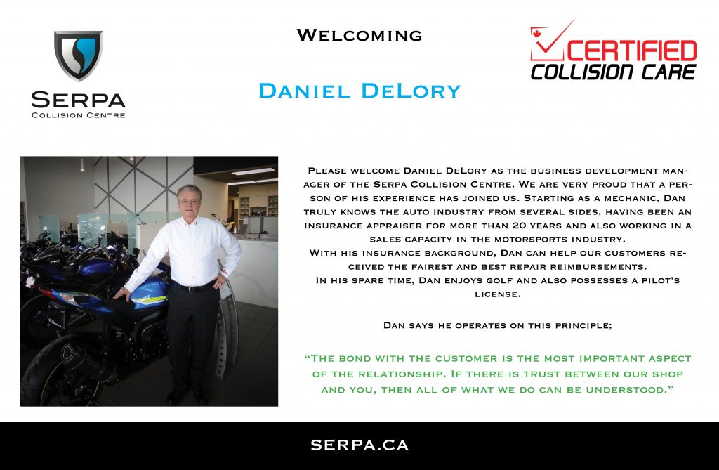 Welcoming Daniel DeLory! - Serpa Collision Centre